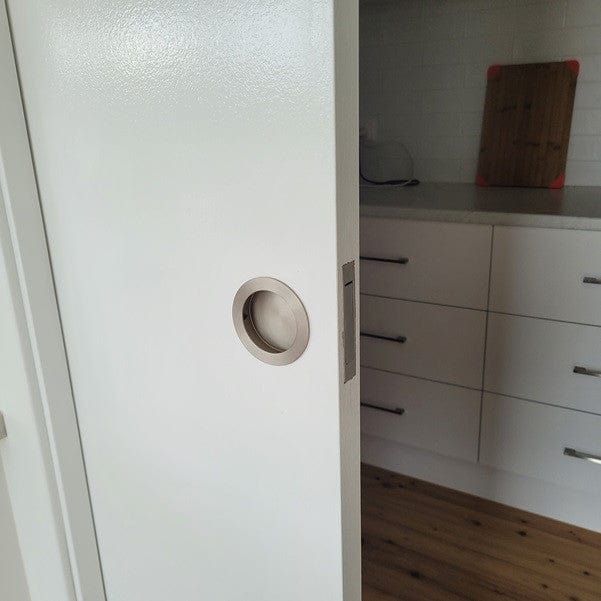 Satin Nickel Concealed Flush Pull Handle 90mm | Mucheln – Hardwarebox NZ